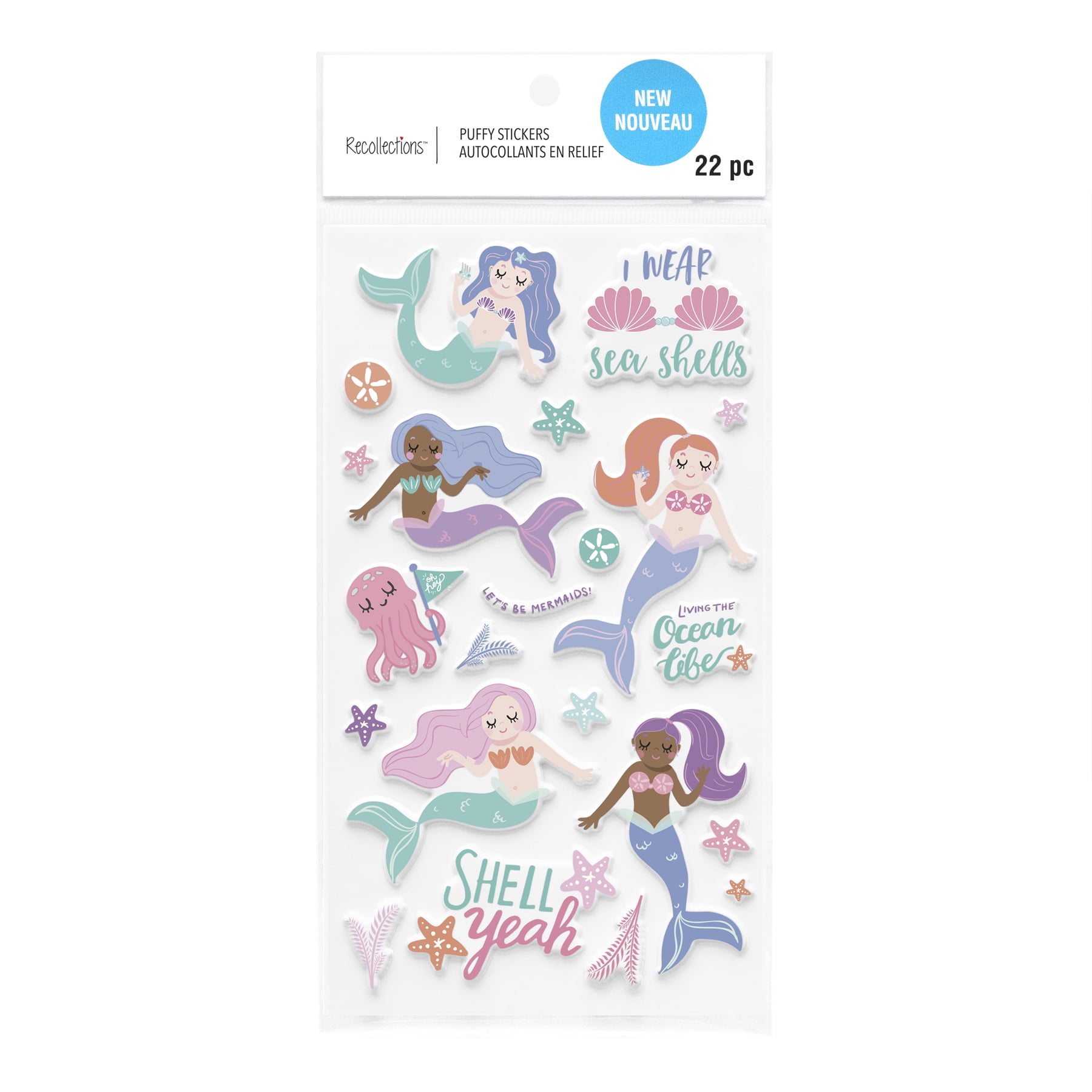 12 Pack: Mermaids Puffy Stickers by Recollections™ - Walmart.com