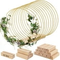 12 Pack Metal Floral Hoop Centerpiece with Stand, 12 Inch Large Metal ...
