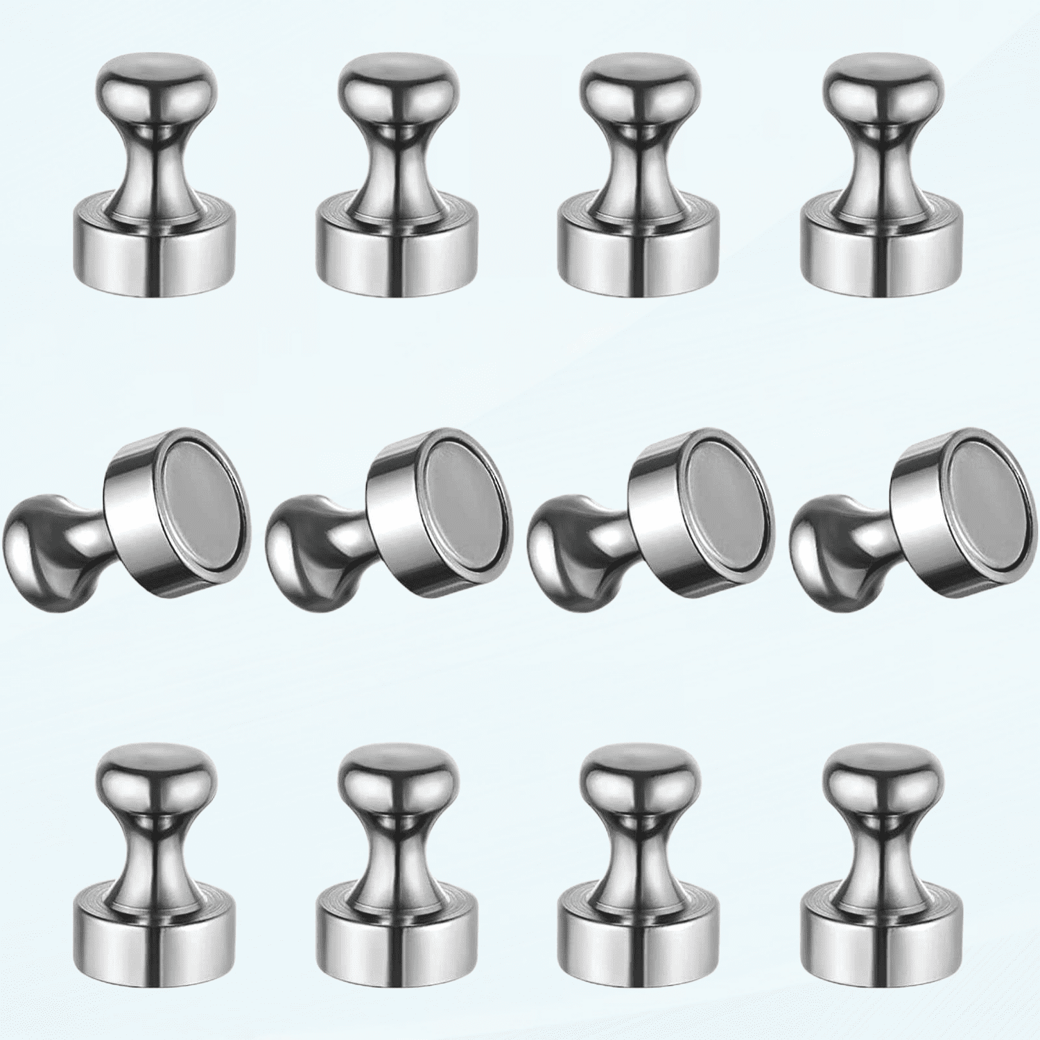 12 Pack Metal Magnetic Push Pins Magnetic Thumb Tacks, Practical Fridge ...