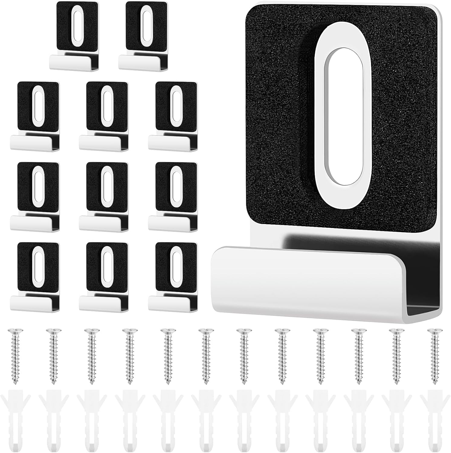 12 Pack Metal Mirror Holder Clips, Steel Heavy Duty Frameless Mirror ...