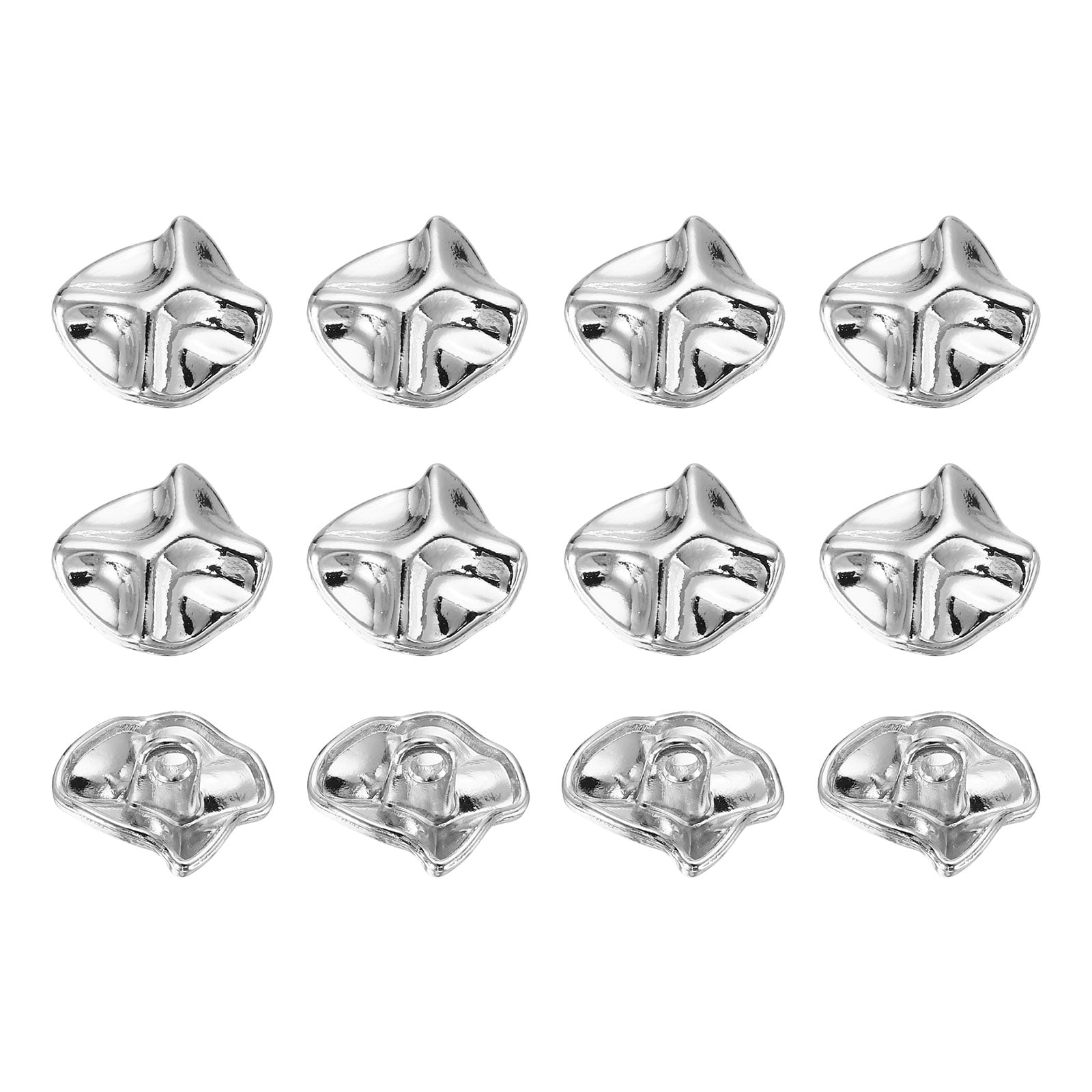 12 Pack Metal Square Buttons, 13mm Square Shape Sewing Craft Buttons ...