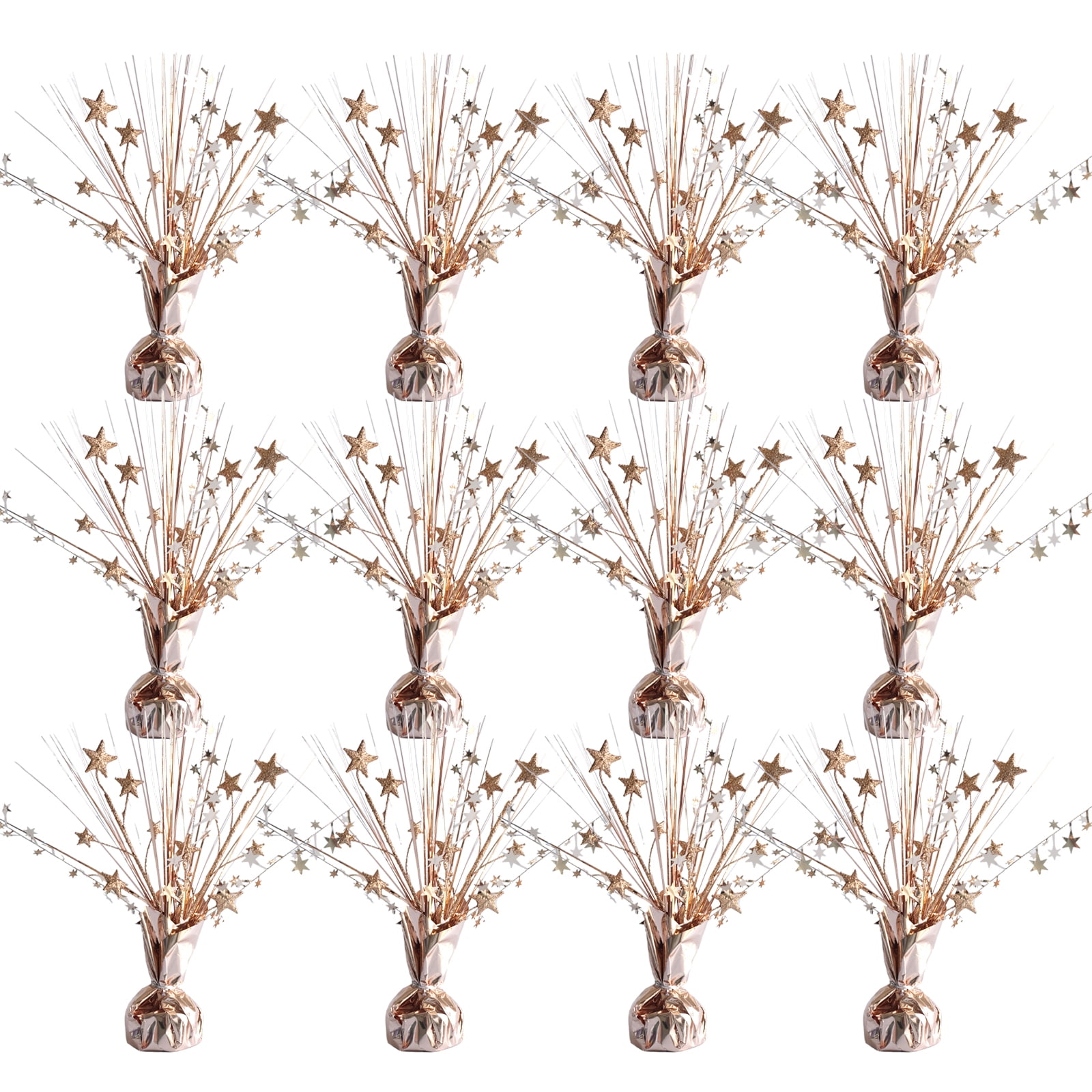 12 Pack Metallic Blue Foil Spray Centerpieces Stars Brust Table ...