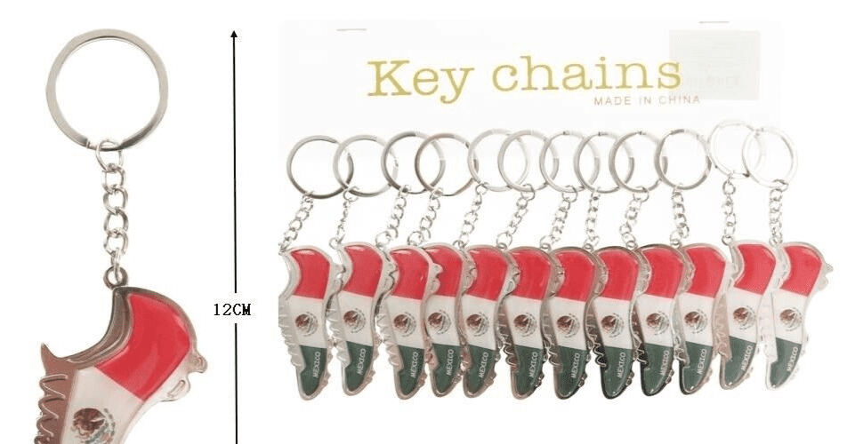 12 Pack Mexican Keychain Souvenirs Metal Keychain world cup soccer Bulk ...