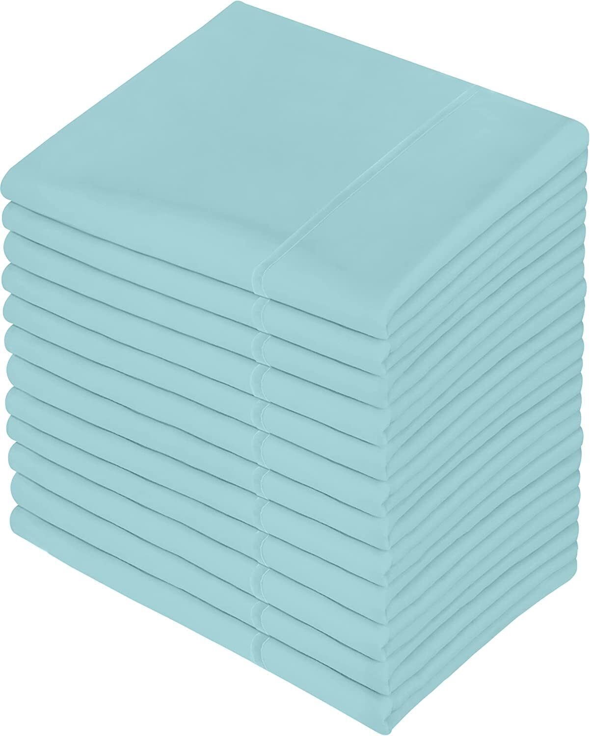12 Pack Microfiber Fabric Pillowcases King ,Queen Pillowcase Set ...