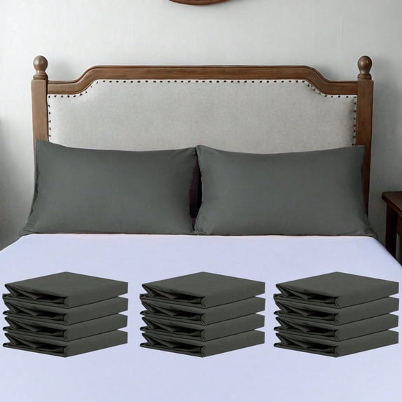 12 Pack Microfiber Pillowcases, Soft And Durable, Wrinkle-Free, Fade ...