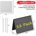 12 Pack Mini Chalkboard Signs, 4x3 Inch Blackboard Place Card Holders ...