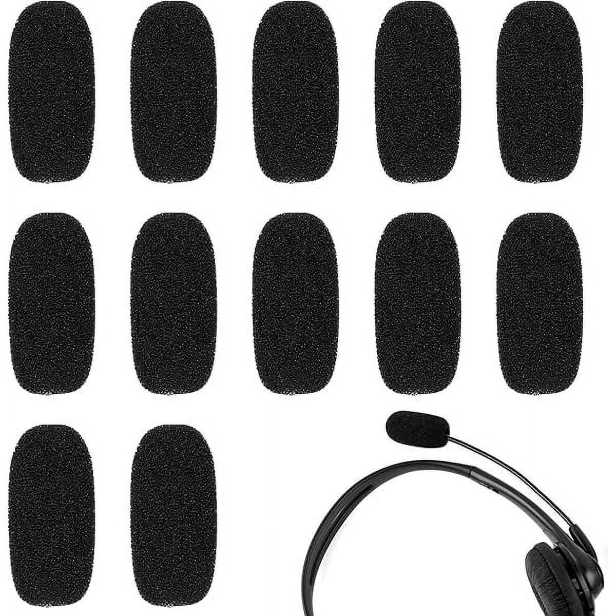 12 Pack Mini Foam Windscreen for Headset Microphone, High Density Mic ...