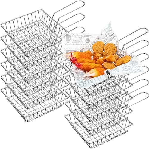 12 Pack Mini French Fry Holders Bulk, 5.9 x 5.9 Inch French Fries ...