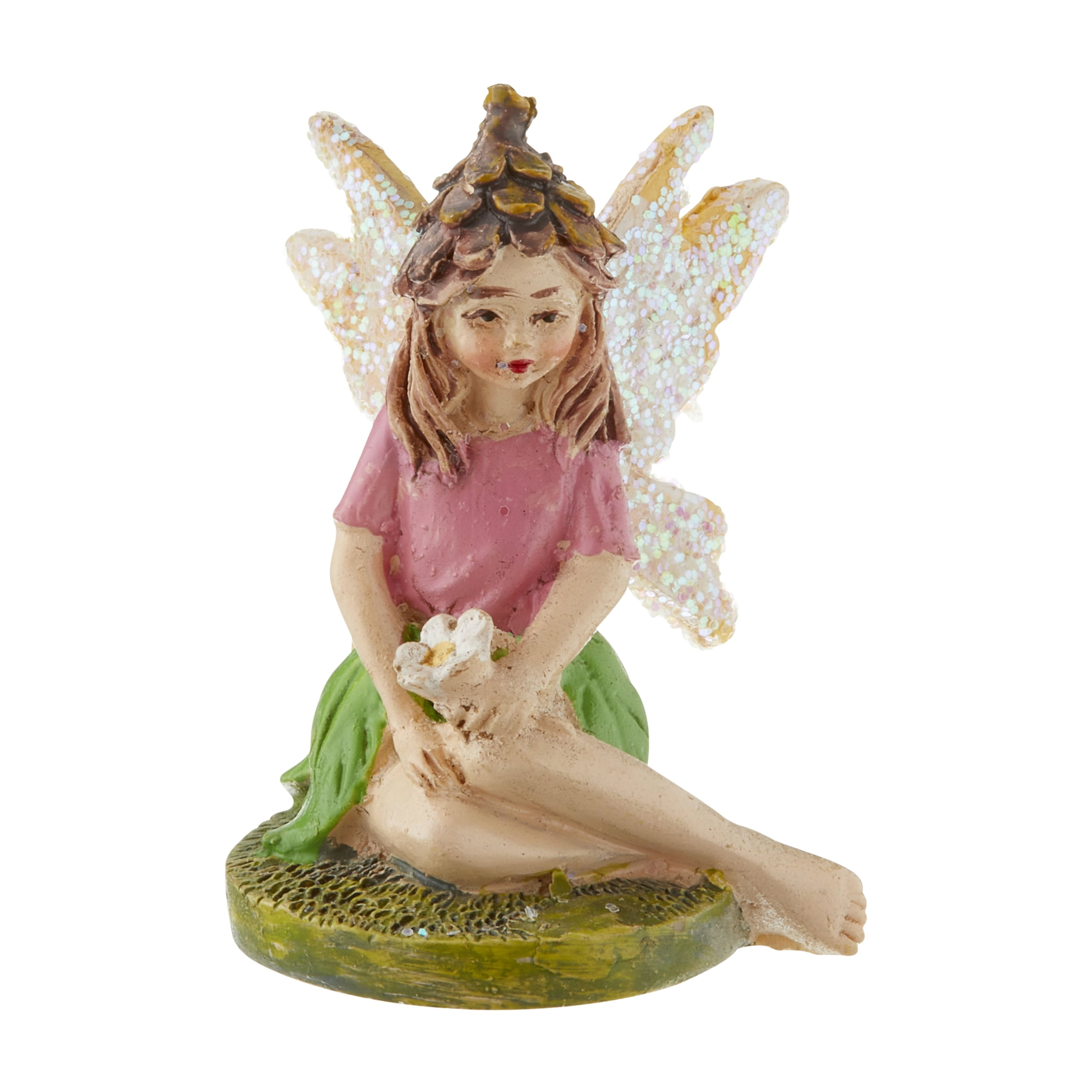 12 Pack: Mini Pixie Sitting with Flower by Make Market - Walmart.com