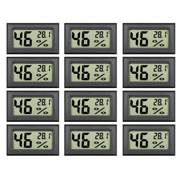 12 Pack Mini Small Digital Electronic Temperature Humidity Meter Gauge ...