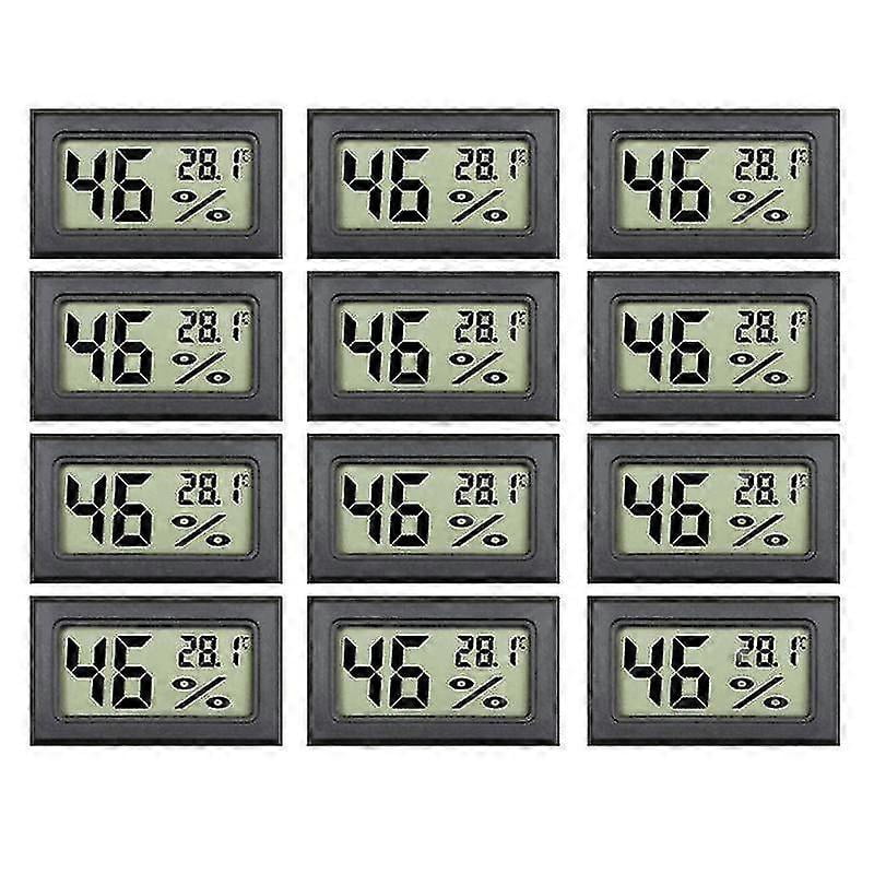 12 Pack Mini Small Digital Electronic Temperature Humidity Meters Gauge ...