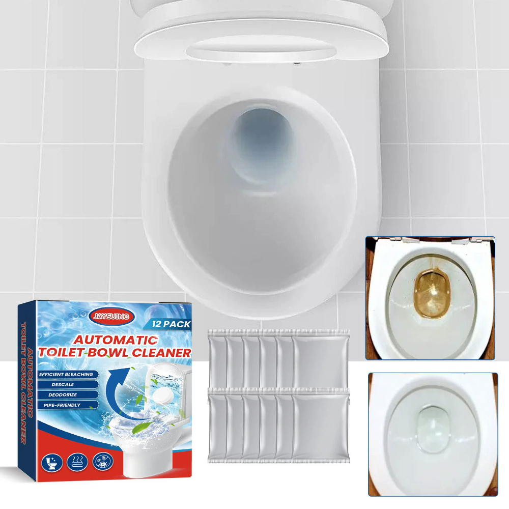 Mint Toilet Tablets 12-Pack Ceramic-Safe Effervescent Cleaner Bleach ...
