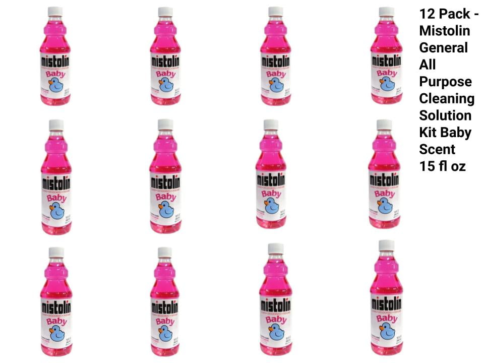 12 Pack - Mistolin General All Purpose Cleaning Solution Kit Baby Scent ...