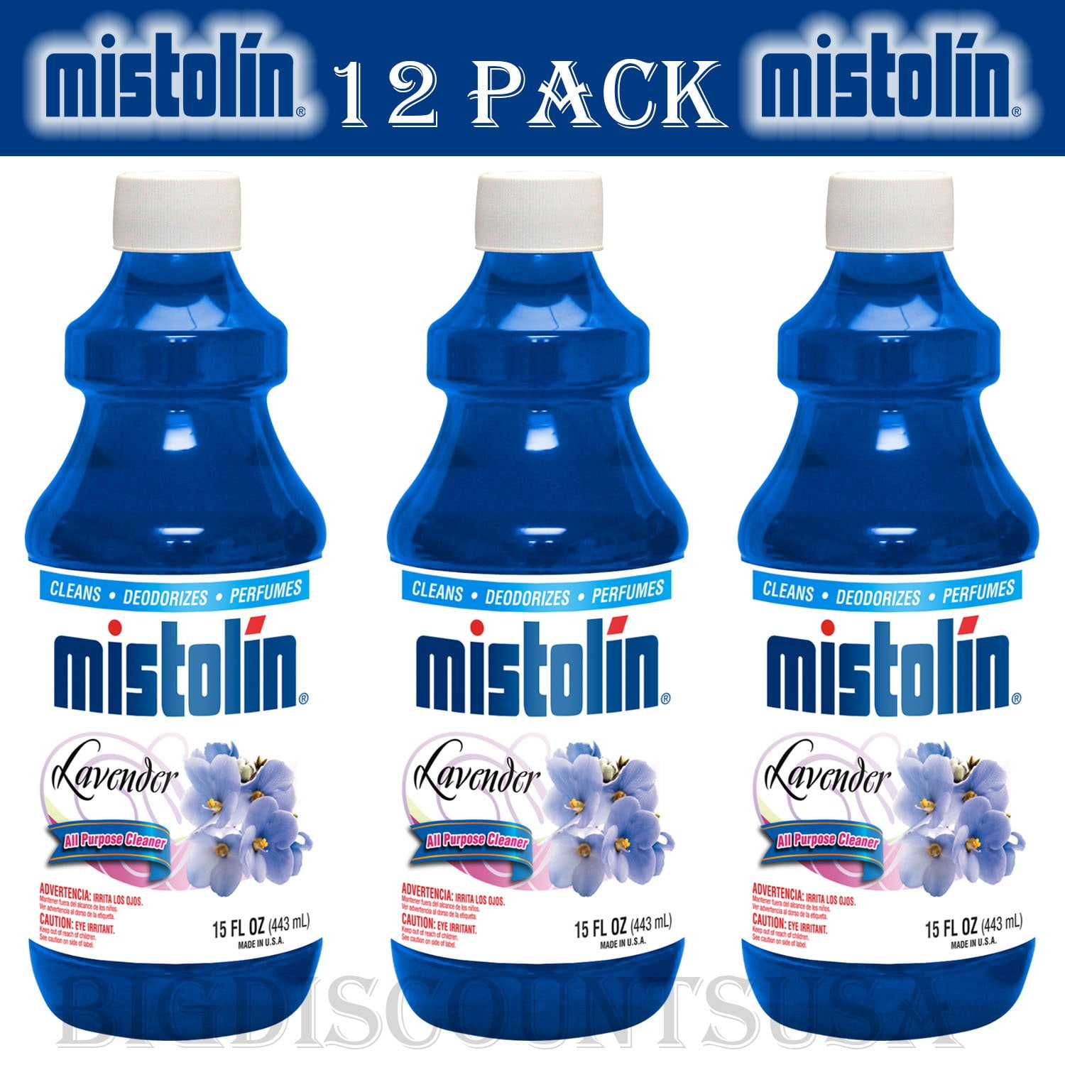 12 Pack Mistolin General All Purpose Cleaning Solution Kit Lavender ...