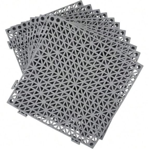 12 Pack Modular Interlocking 11.6" X 11.6" Rubber Mat Floor Tile Mats ...