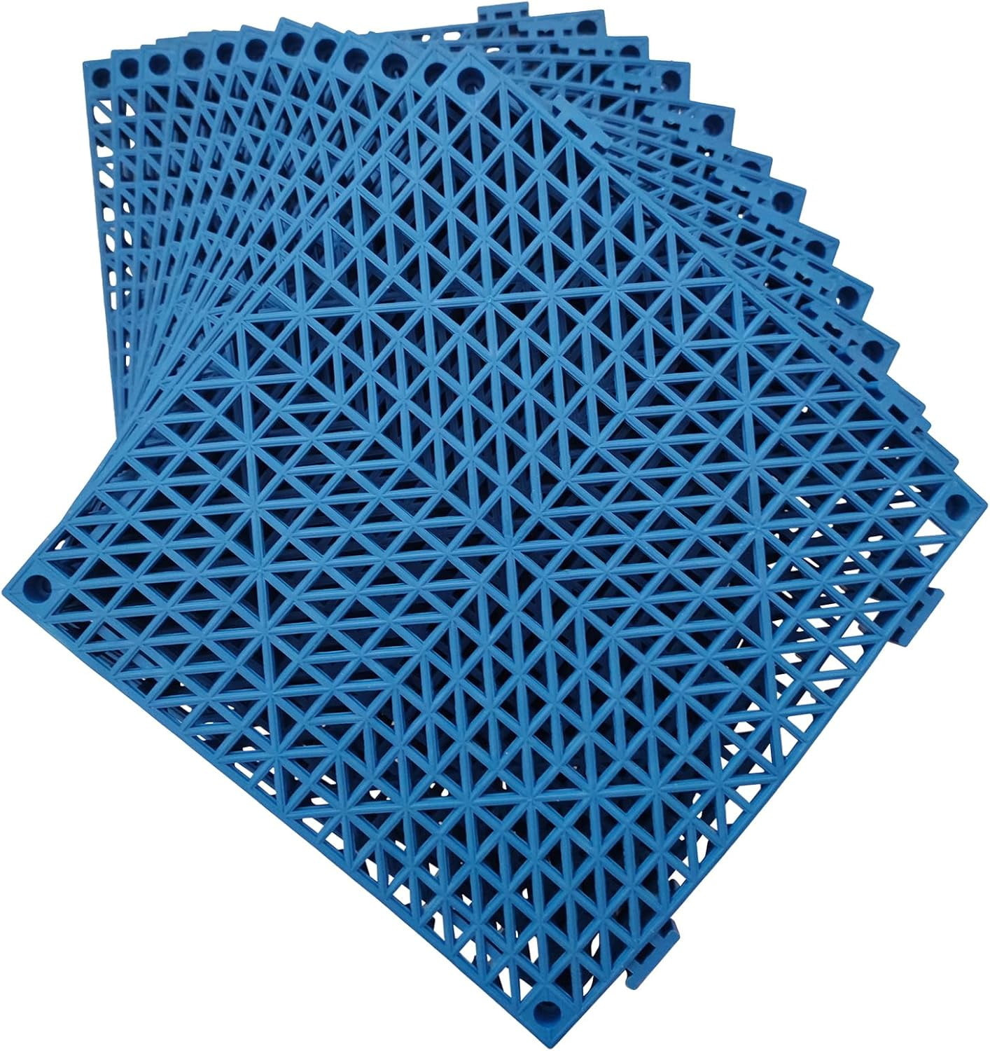 12 Pack Modular Interlocking Cushion 11.6" X 11.6" Rubber Mat Floor ...