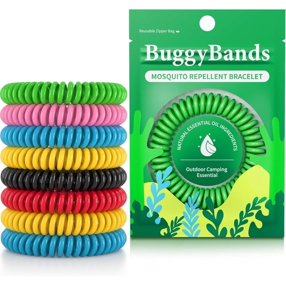 12 Pack Mosquito Repellent Bracelets for Adults & Kids, Individually ...