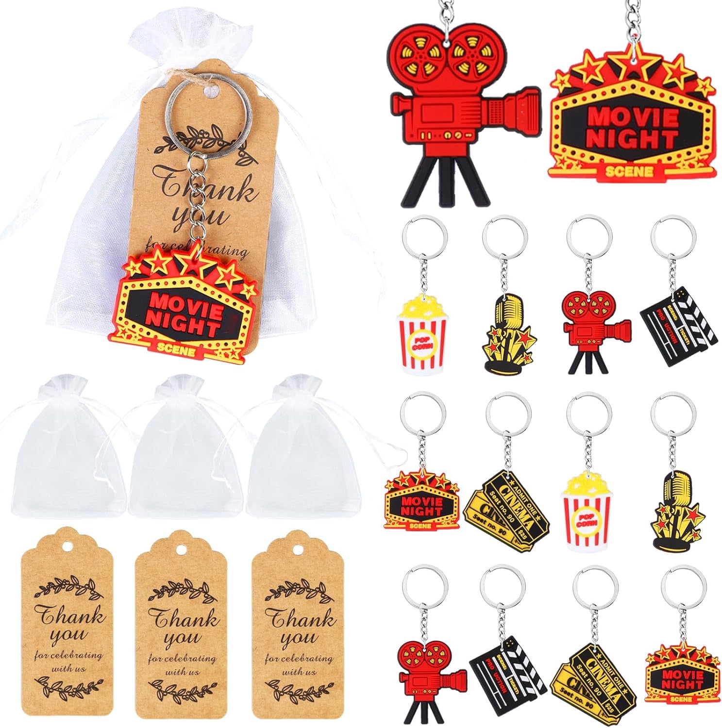 12 Pack Movie Night Party Favors, Now Showing Film Movie Camera ...