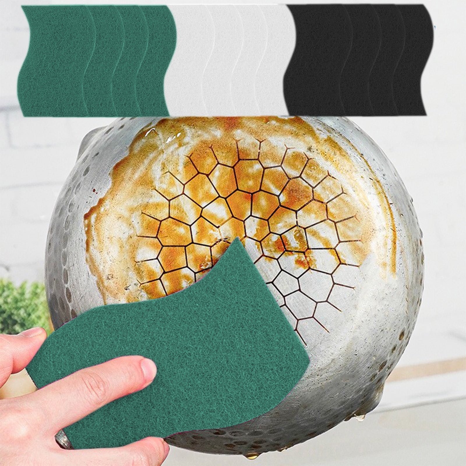12-Pack Multicolor Emery Cleaning Cloths for Pots & Pans - 11.3x8.1cm ...