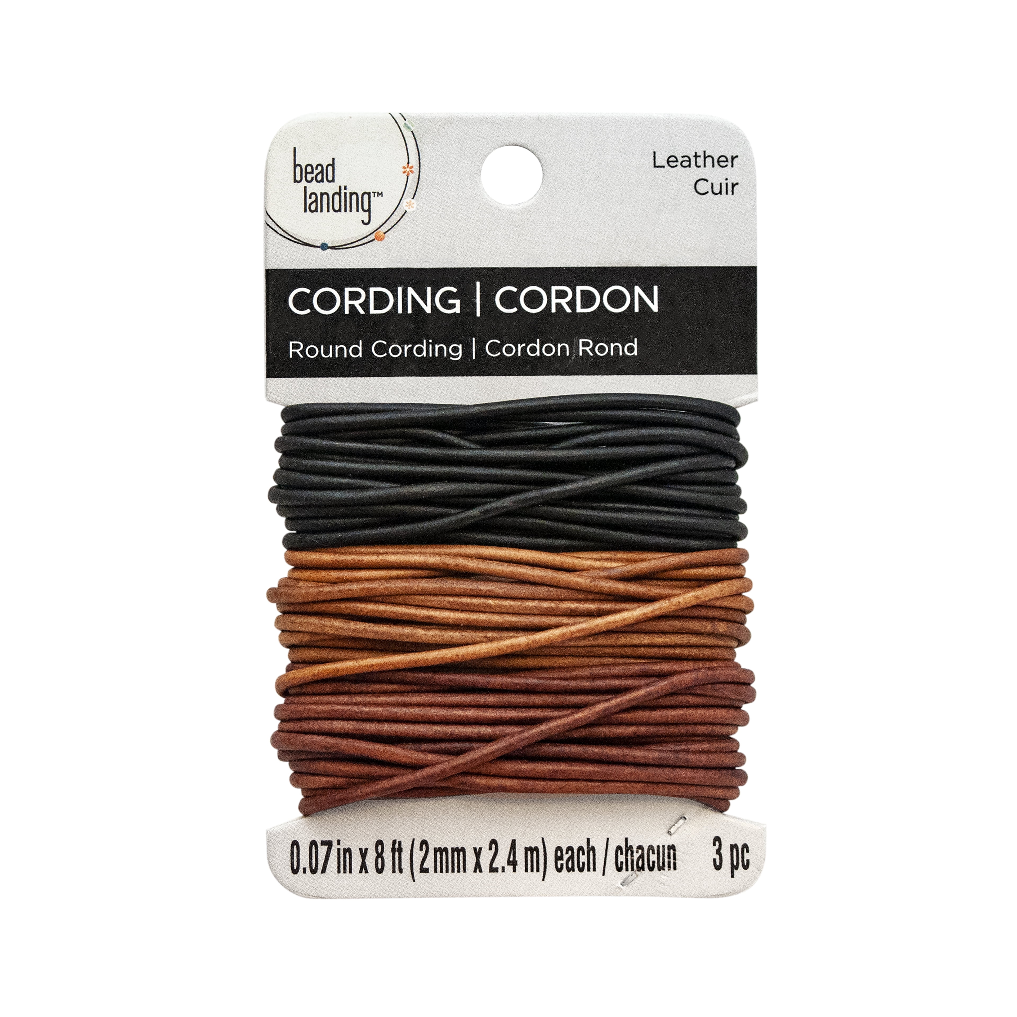 12 Pack: Multicolor Leather Round Cording by Bead Landing™ - Walmart.com