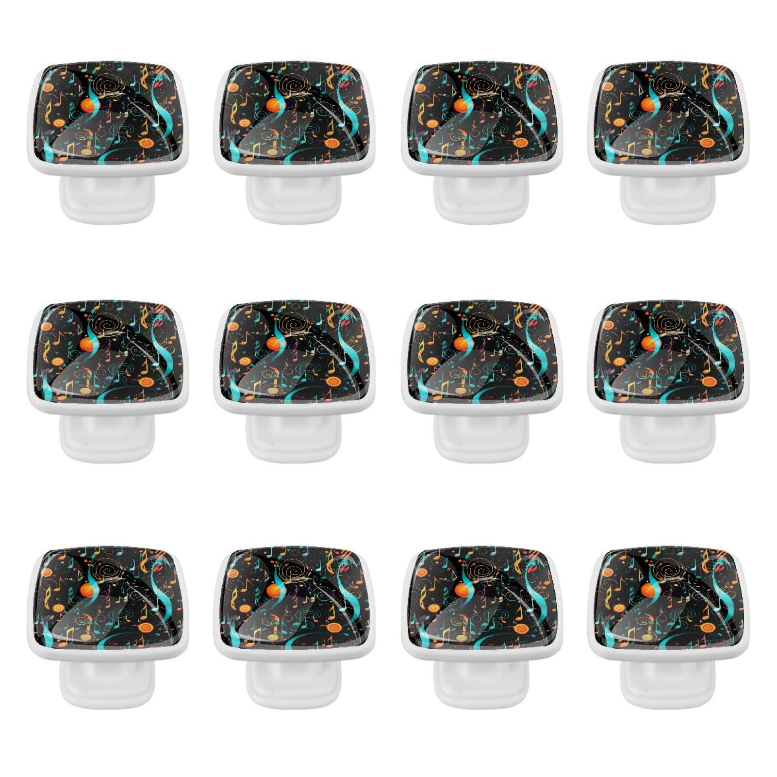 12 Pack Music Note Kitchen Cabinet Square Knob Cabinet Hardware for ...