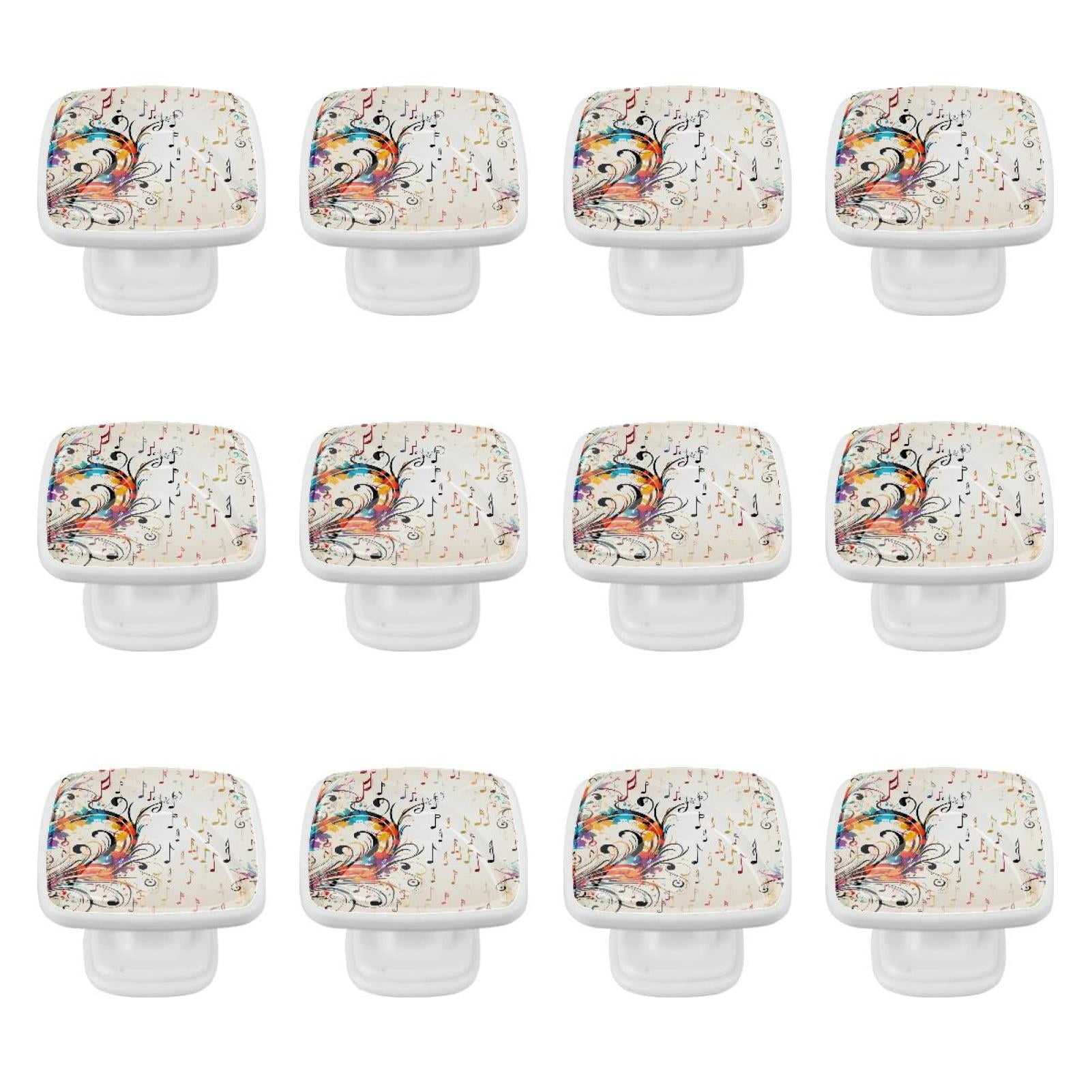12 Pack Music Note Kitchen Cabinet Square Knob Cabinet Hardware for ...