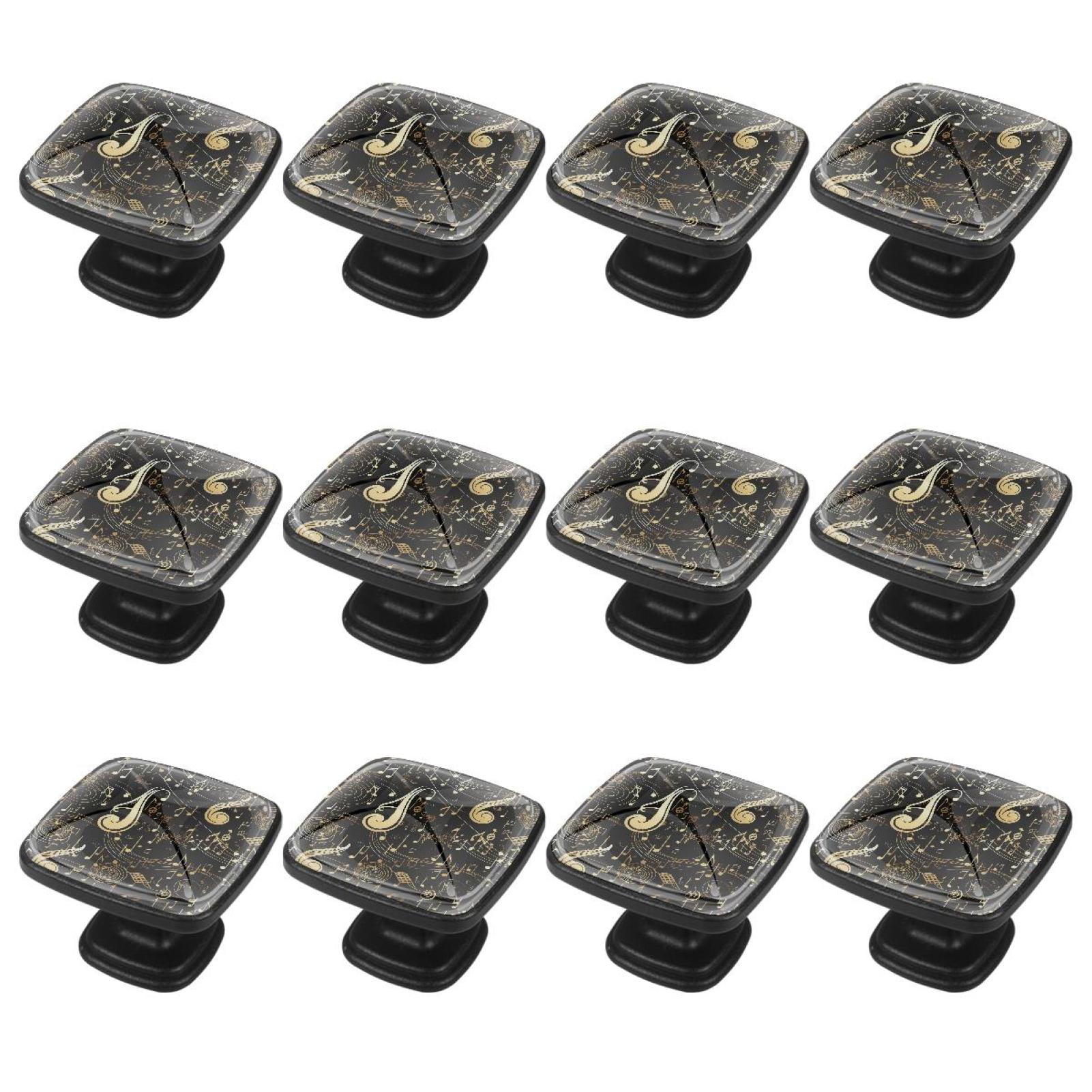12 Pack Music Note Square Cabinet Knobs Kitchen Cabinet Pulls Cupboard ...