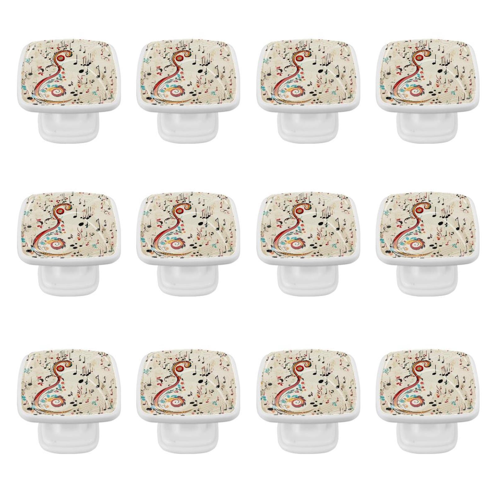 12 Pack Music Note Square Cabinet Knobs Kitchen Cabinet Pulls Cupboard ...