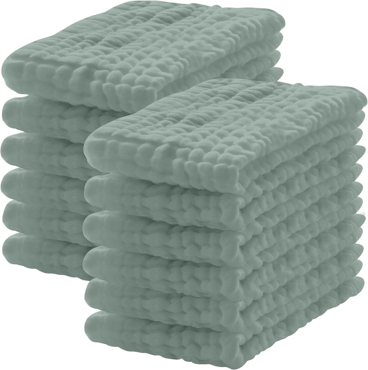 12 Pack Muslin Burp Cloths 100% Cotton Muslin Cloths Large 20''x10 ...