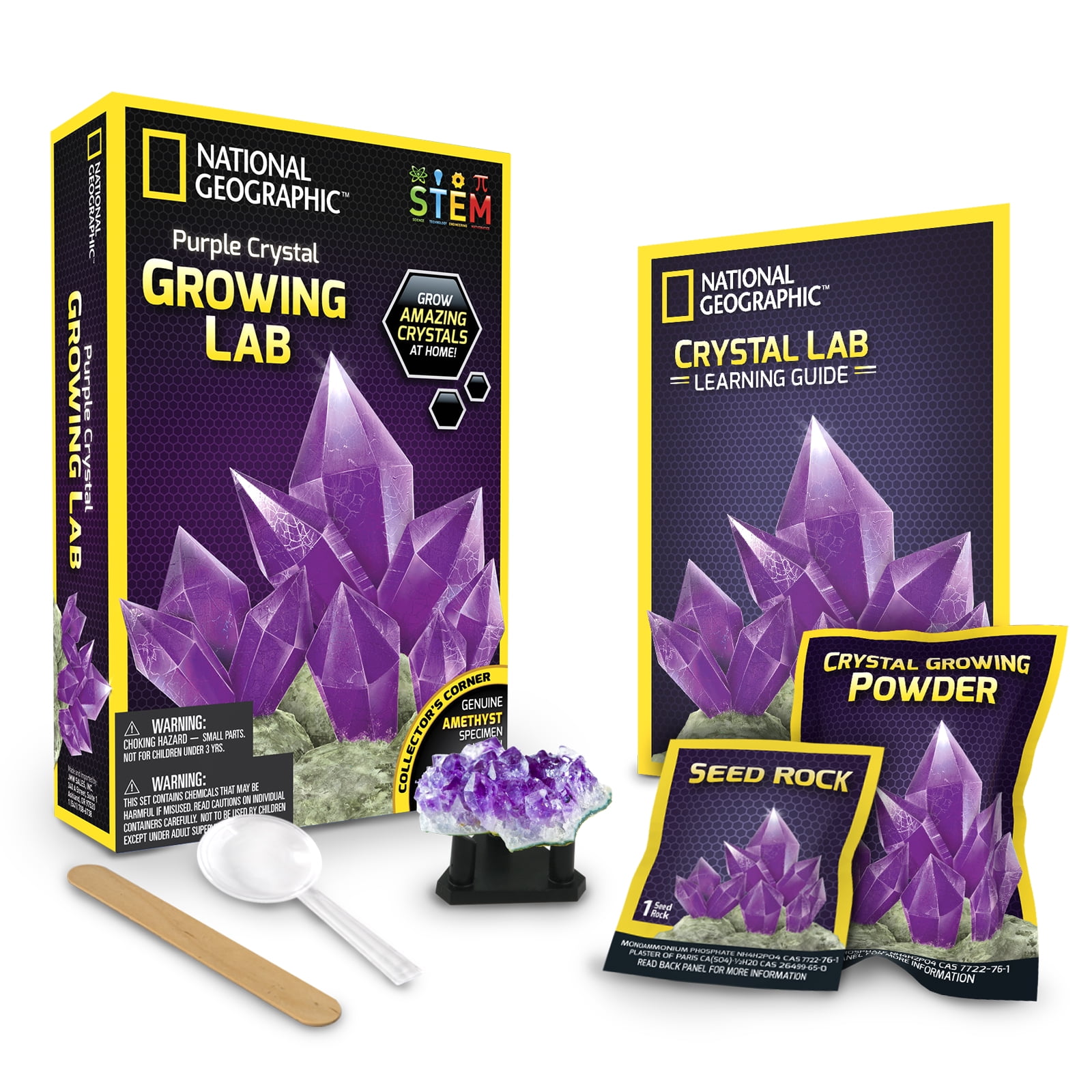 12 Pack: National Geographic™ Purple Crystal Growing Lab - Walmart.com