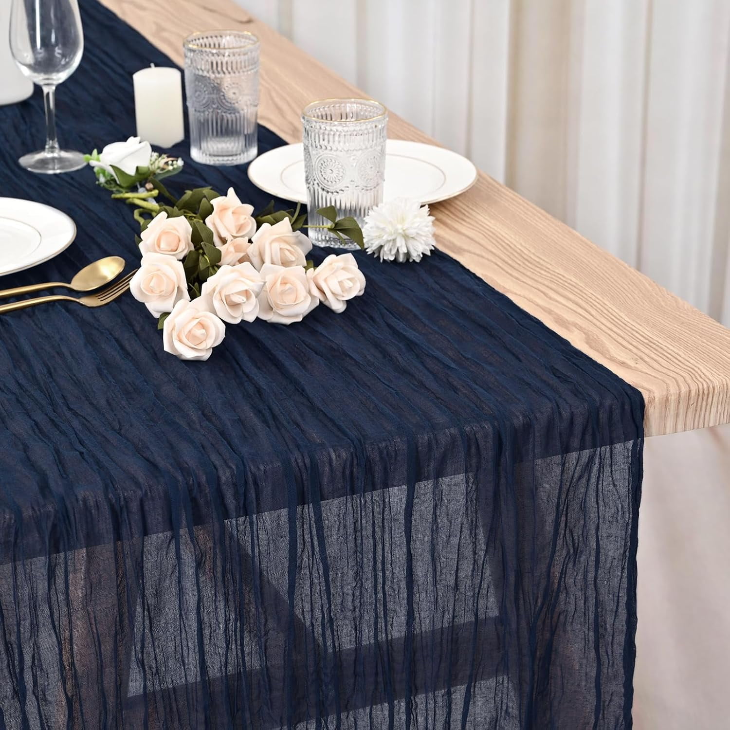 12 Pack Navy Blue Cheesecloth Table Runner 35 X 70 Inch Gauze Cheese ...