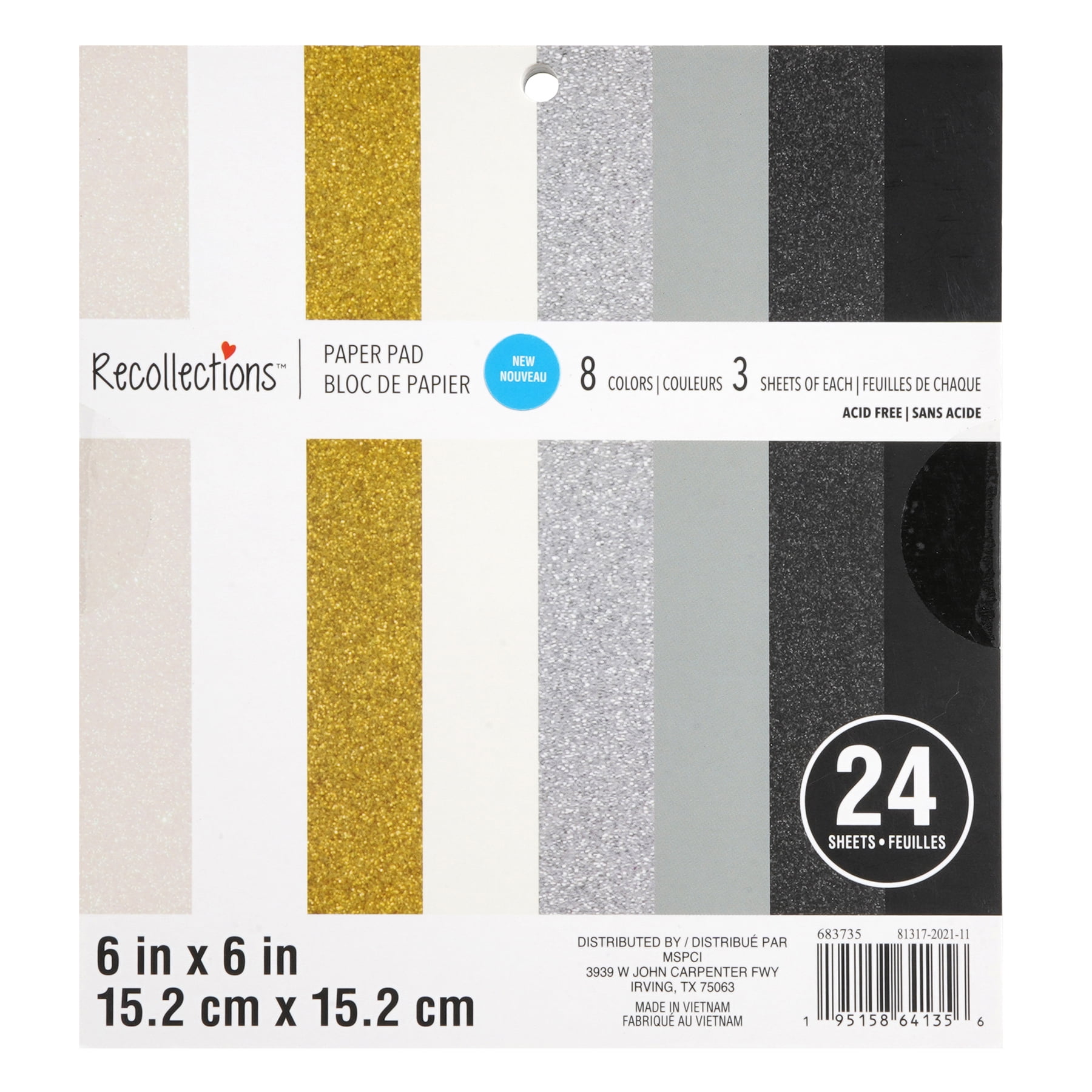 Recollections Neutral Paper Pad, 6" x 6", 12 Pack - Walmart.com