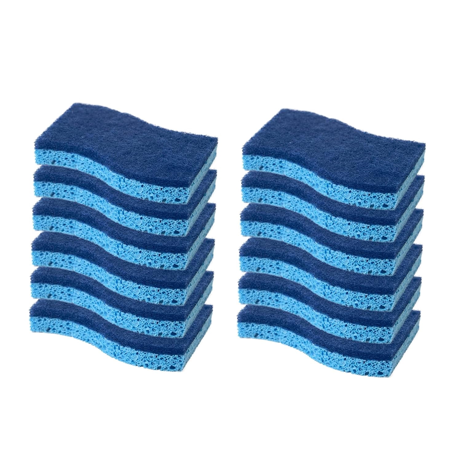 12 Pack Non-Scratch Dish Sponge, Dual Sided Kitchen Sponges for Dishes ...