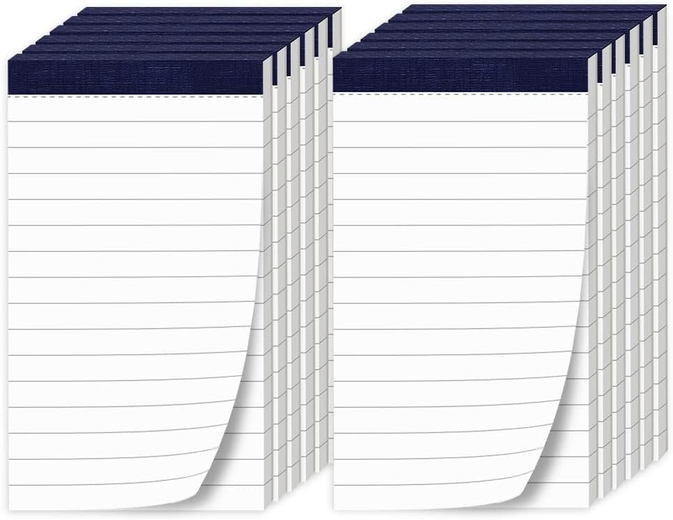 12 Pack Note Pads 3x5 Inch Small Lined Writing Memo Pads Refills Easy ...