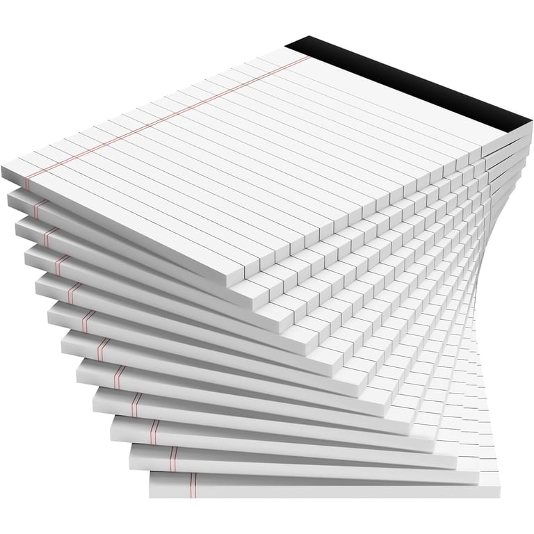 12 Pack Note Pads 4x6 Inch, White Mini Legal Pads, Small Writing Note ...