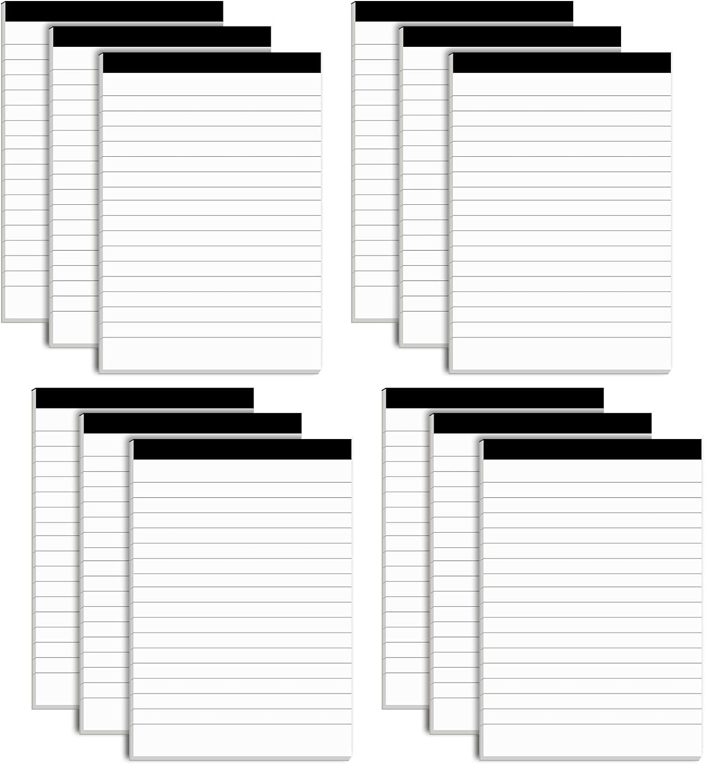 12 Pack Note Pads Refills 4 x 6 Inch Memo Pads Writing Pads, White ...
