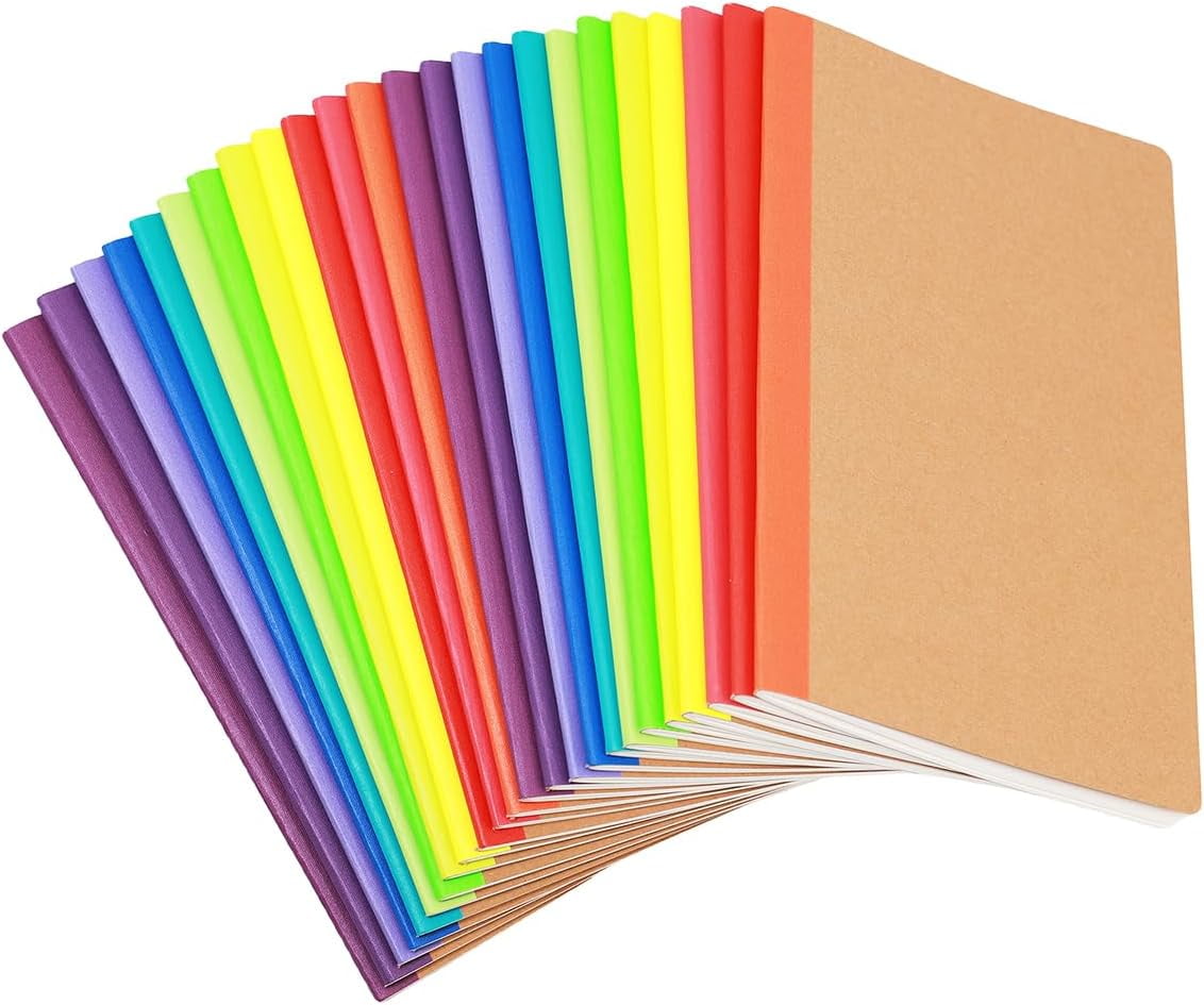 12 Pack Notebooks Bulk, Kraft Cover Lined Blank College Ruled Travel ...