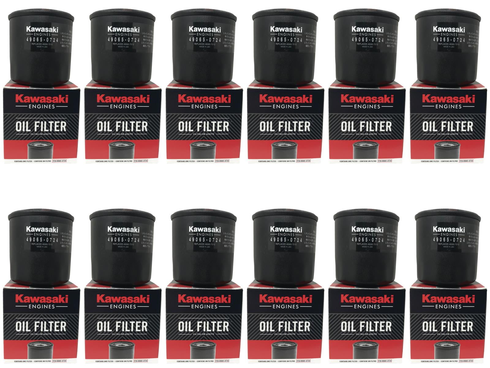 Kawasaki OEM Oil Filter 12 Pack 49065-0724, Replaces 49065-7010 ...