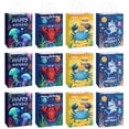 12 Pack Ocean Animal Birthday Gift Bags, Assorted Designs Medium Paper ...