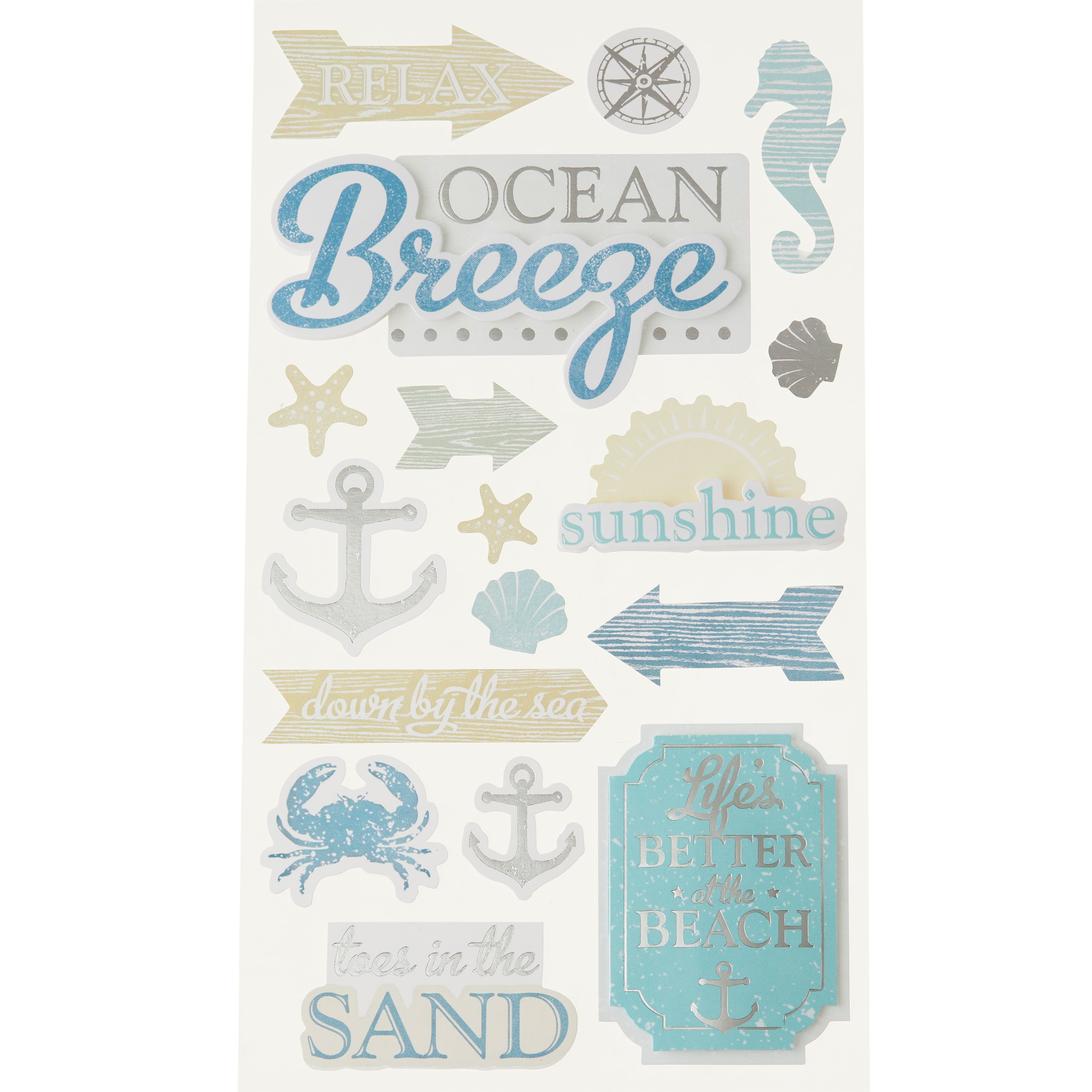 12 Pack: Ocean Breeze Stickers by Recollections™ - Walmart.com