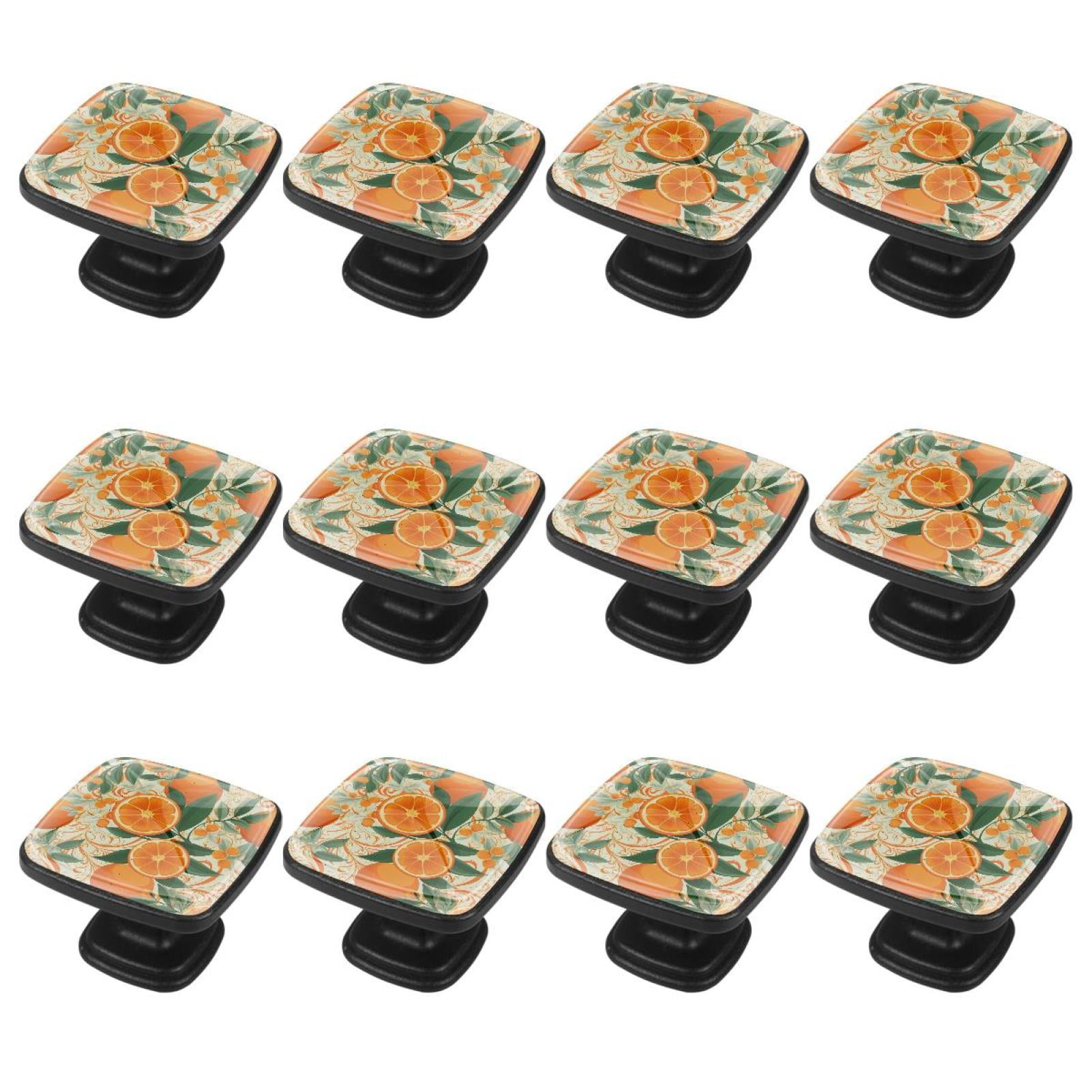 12 Pack Orange Kitchen Cabinet Square Knob Cabinet Hardware for Dresser ...