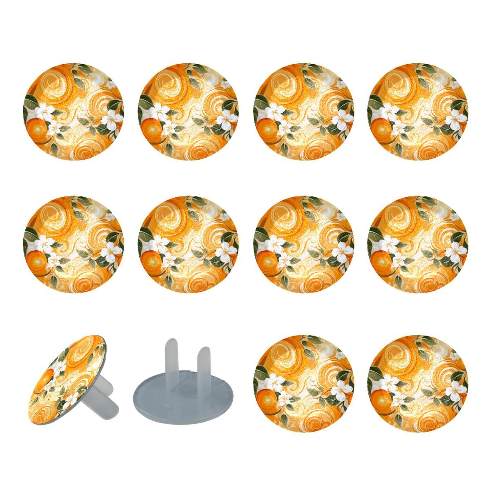 12 Pack Orange Outlet Covers Baby Proofing | Safe Electric Plug ...
