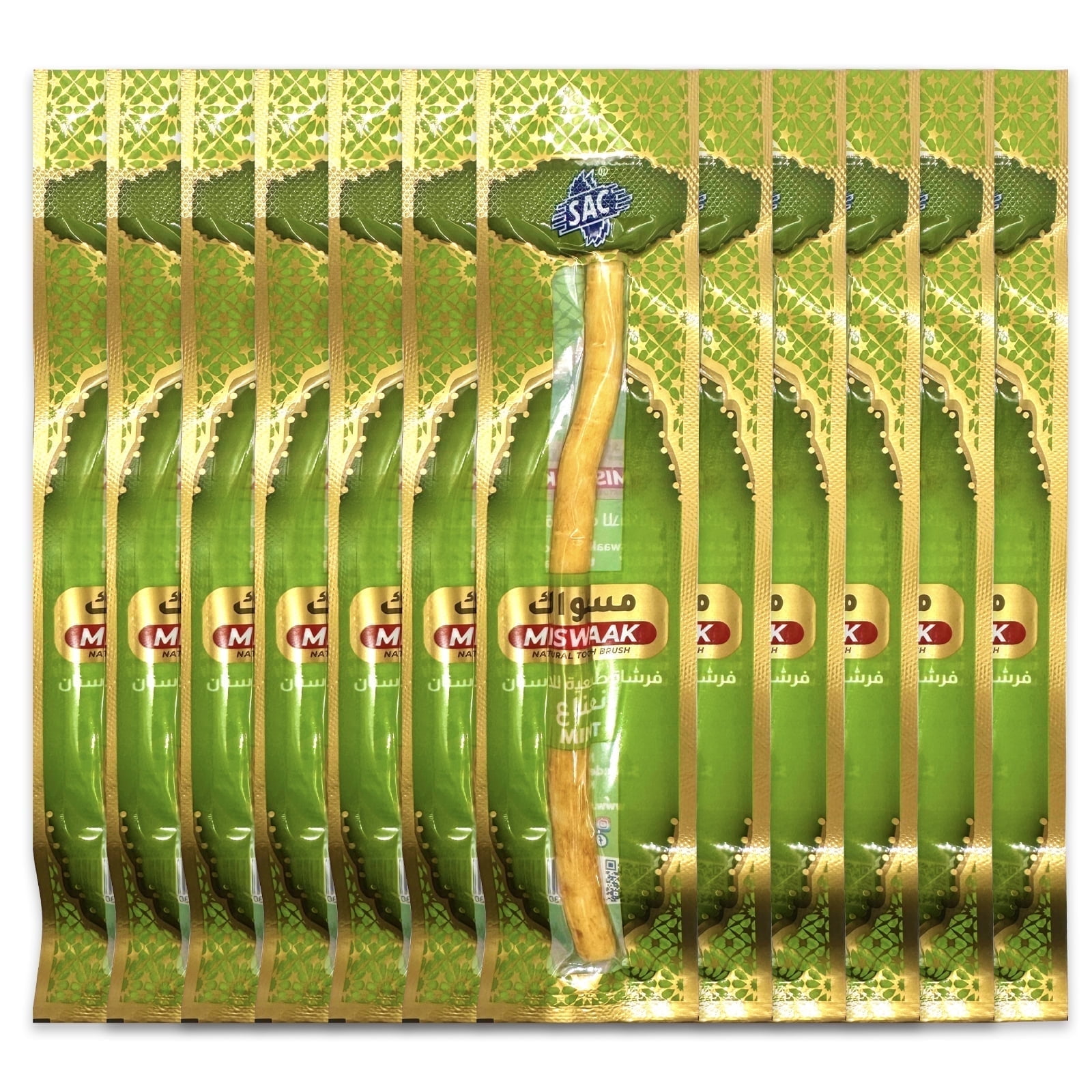 12 Pack Organic Miswak Toothbrushes | All-Natural Wooden Miswak Sticks ...