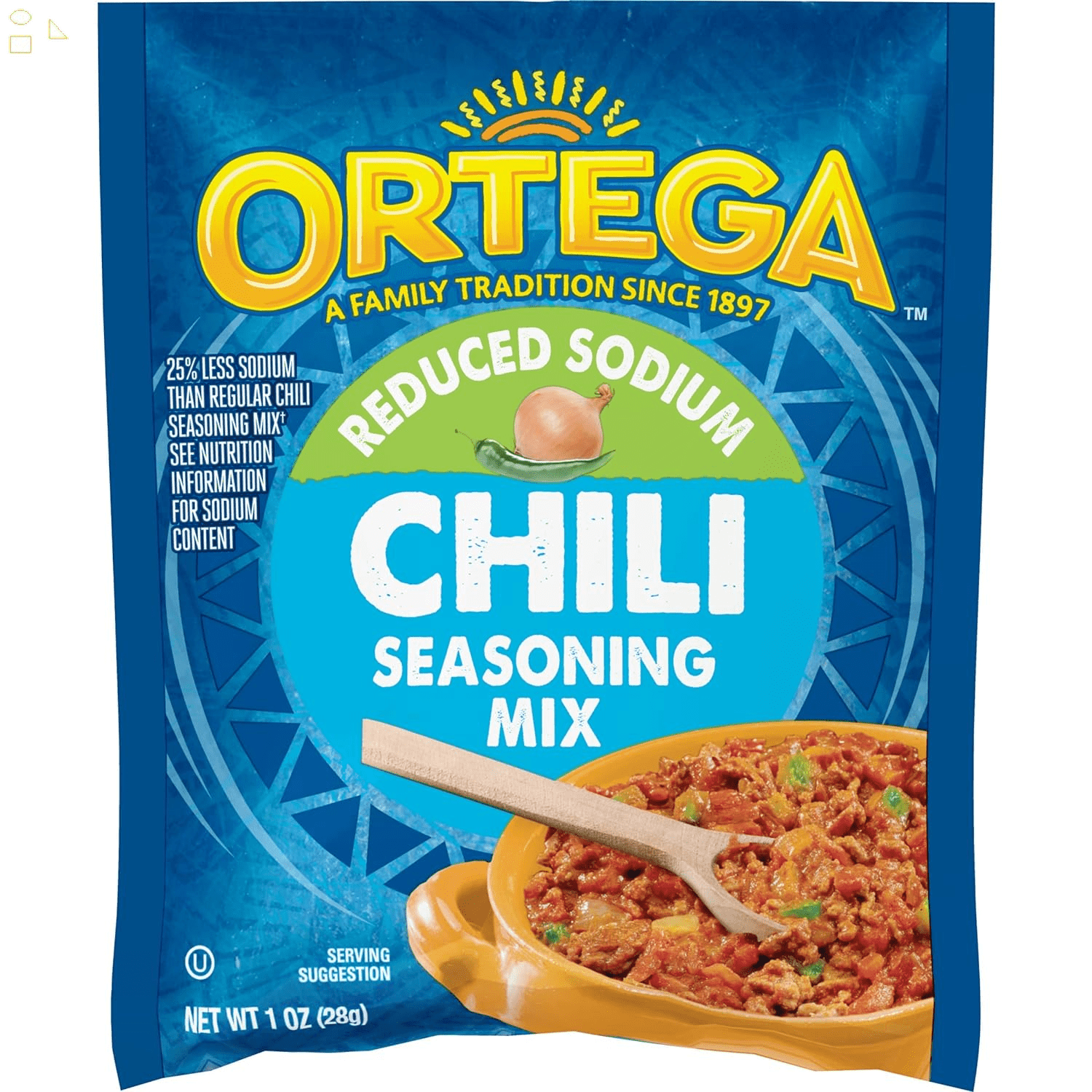 12 Packs Ortega Seasoning Mix, Reduced Sodium Chili, 1 Ounce - Walmart.com
