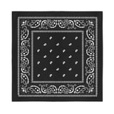 12-Pack Paisley 100% Cotton Double Sided Bandanas (Black) - Walmart.com