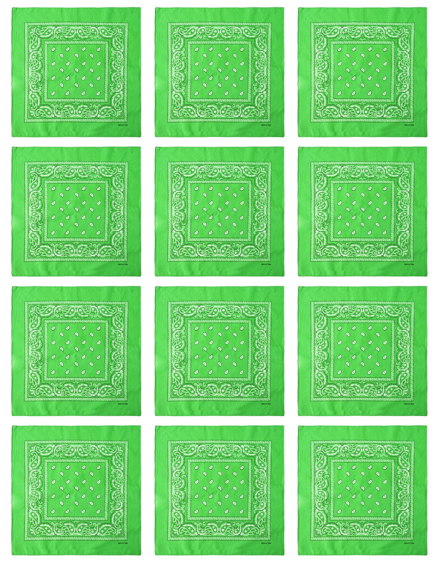 12 Pack Paisley Pattern Bandanas Headband Multipurpose for Men Women 22 ...