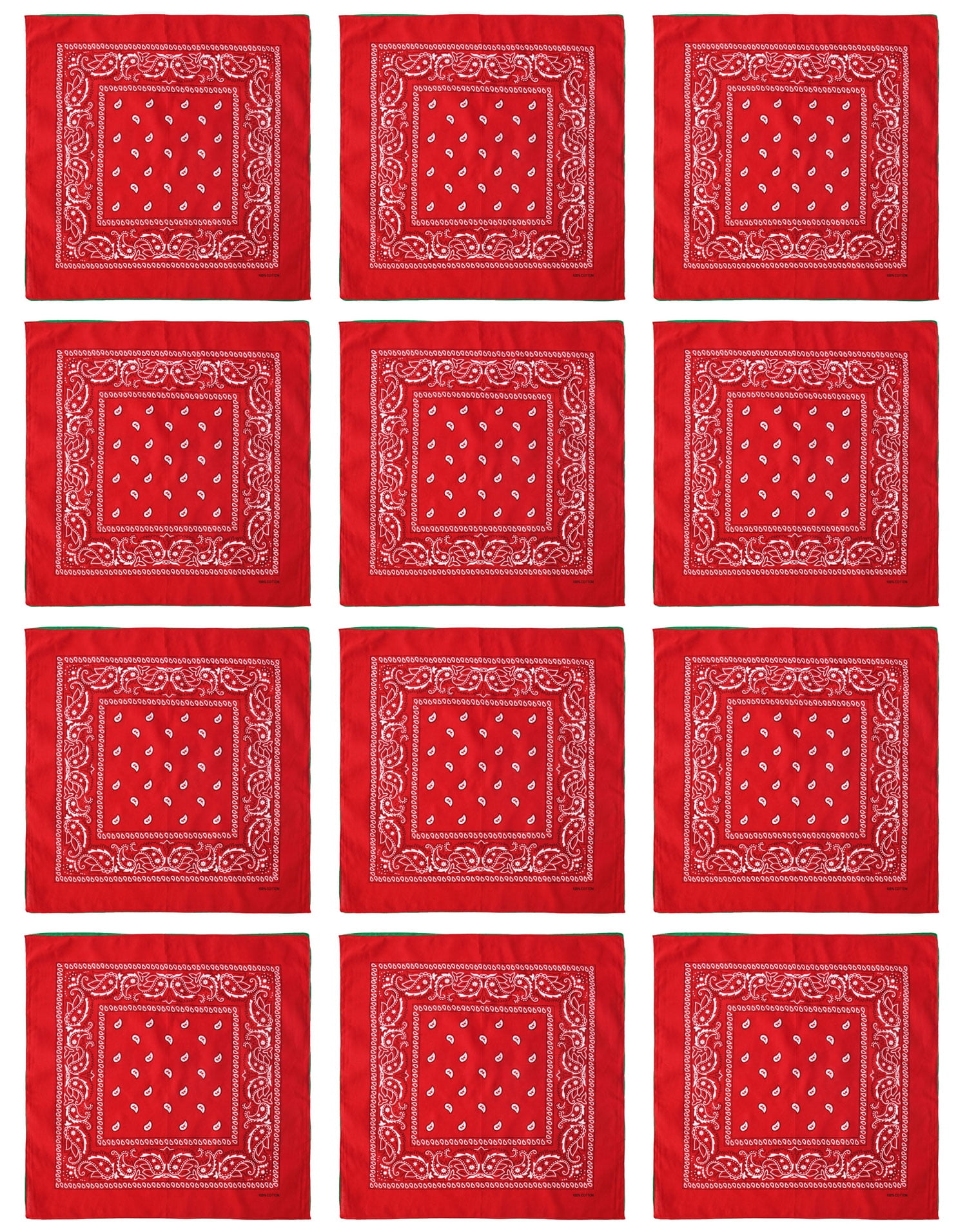 12 Pack Paisley Pattern Bandanas Headband Multipurpose for Men Women 22 ...