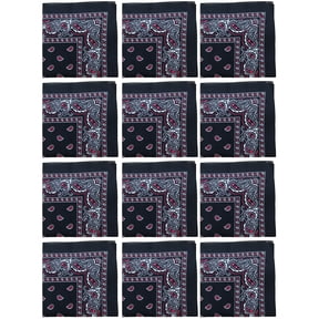 Walmart 12-Pack Cotton Colored Paisley Print Bandanas - Walmart.com