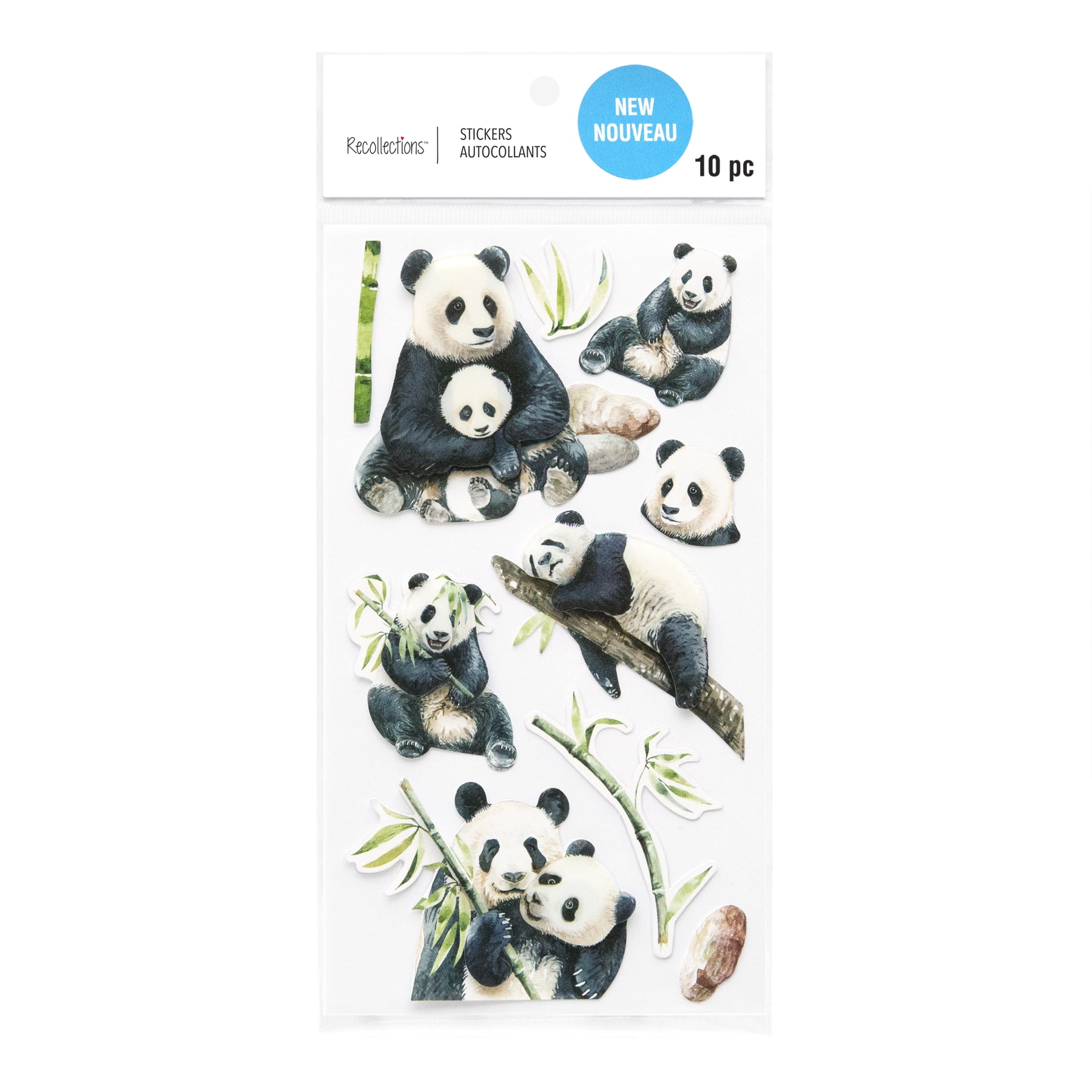 12 Pack: Pandas Dimensional Stickers by Recollections™ - Walmart.com