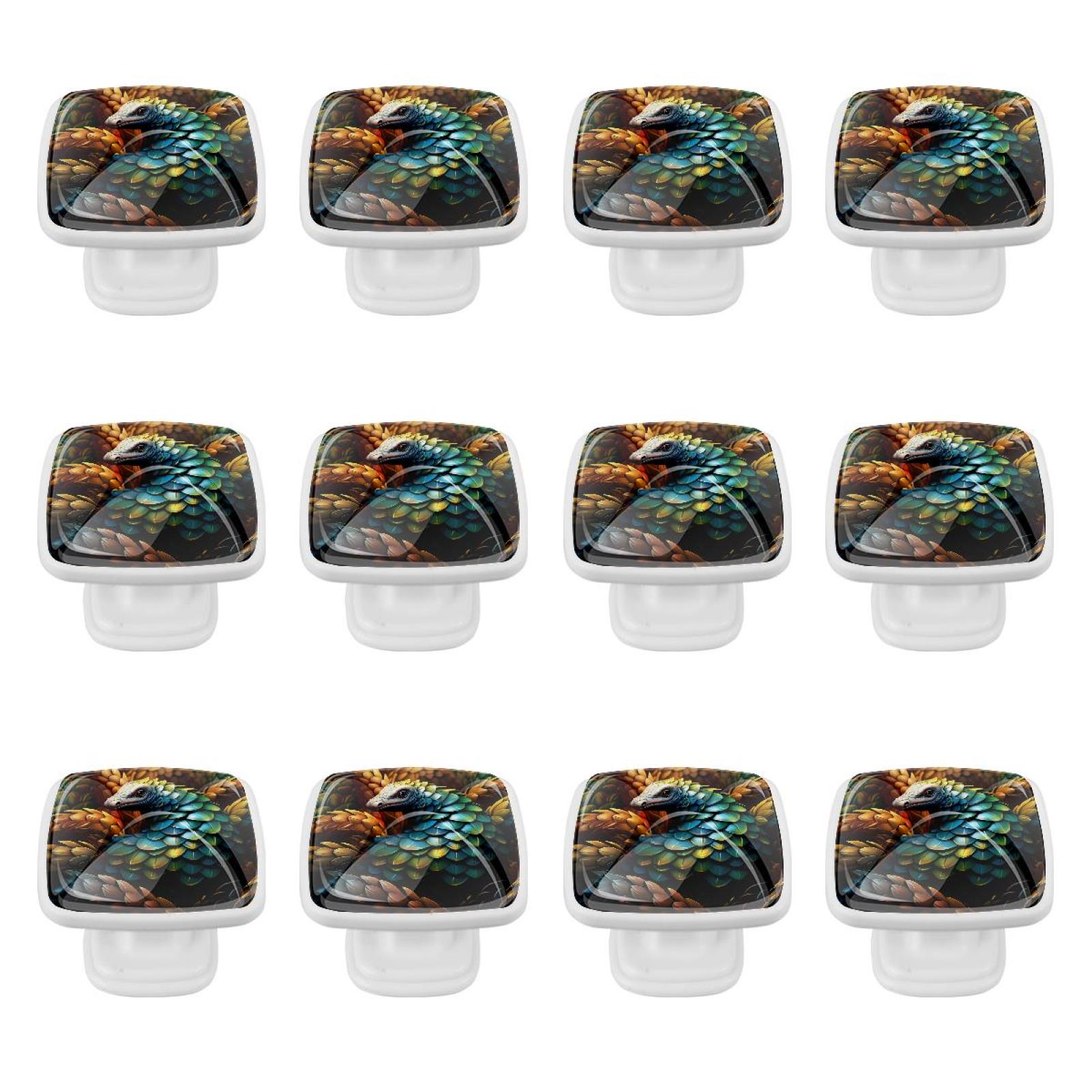 12 Pack Pangolin Kitchen Cabinet Square Knob Cabinet Hardware for ...